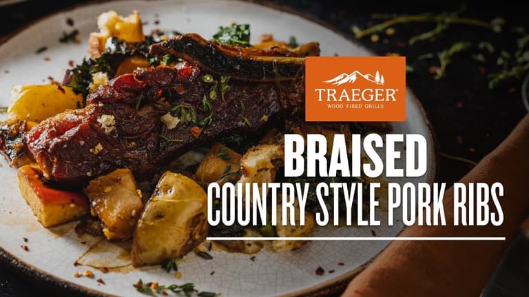 Country Style Pork Ribs with Brown Butter Apples - Traeger